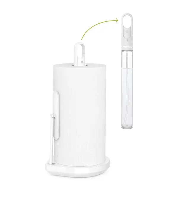 SIMPLEHUMAN Paper Towel Holder And Spray Pump - White