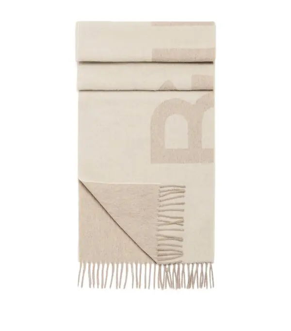 Bogner Wool Logo Scarf - Black