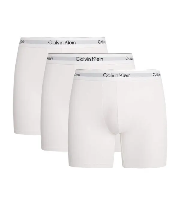 Calvin Klein Stretch-cotton Trunks - White