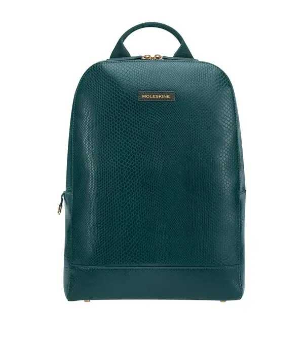 MOLESKINE Python Vegan Leather Backpack - Green