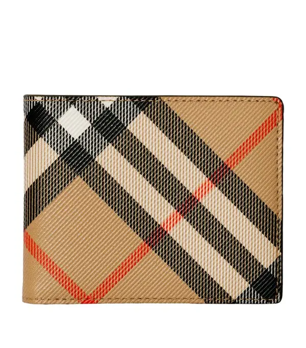 Burberry Slim Check Bifold Wallet - Beige