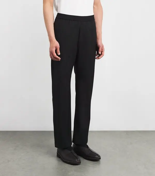 Barena Venezia Virgin Wool Drawstring Trousers - Black