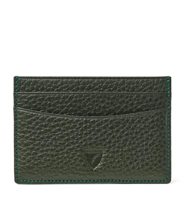 ASPINAL OF LONDON Leather Slim Card Holder - Green