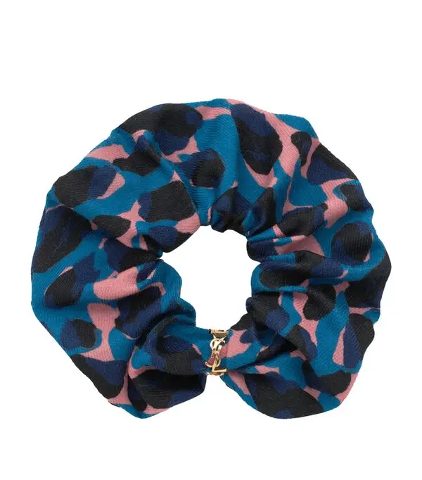 Saint Laurent Chouchou Scrunchie - Blue