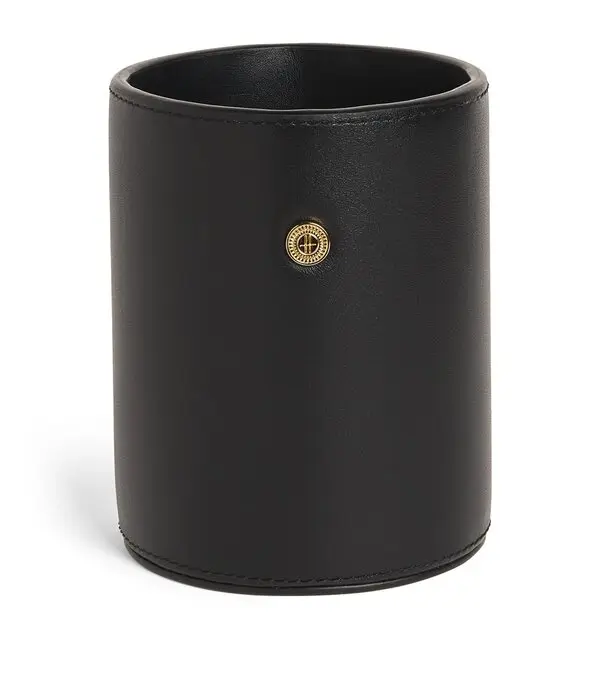 Harrods Leather Pen Pot - Black