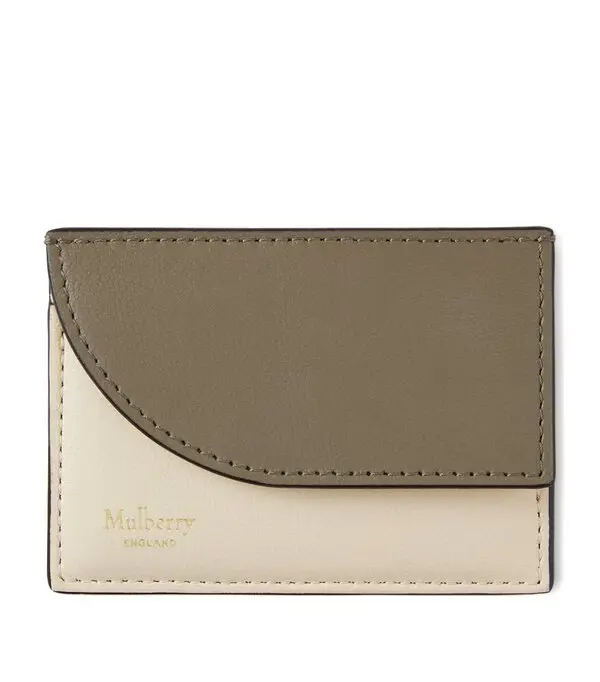 Mulberry Leather Compact Card Holder - Green