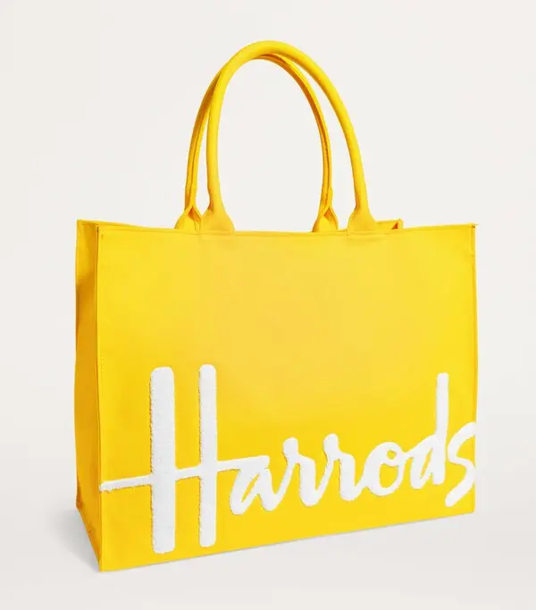 Harrods Cotton Logo Tote Bag