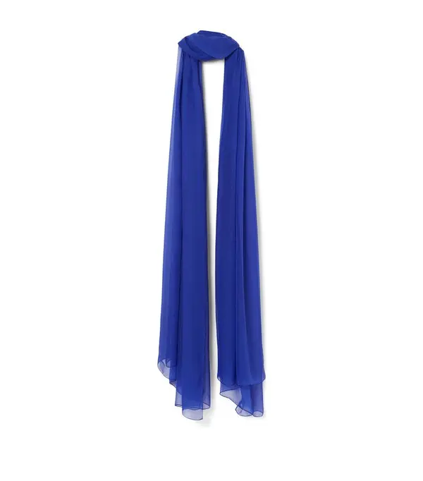 Marina Rinaldi Silk Scarf - Blue