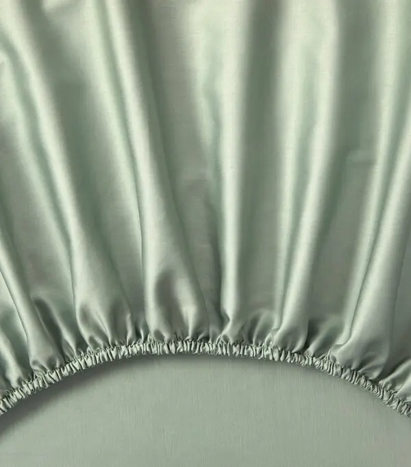 YVES DELORME Triomphe King Fitted Sheet - Green