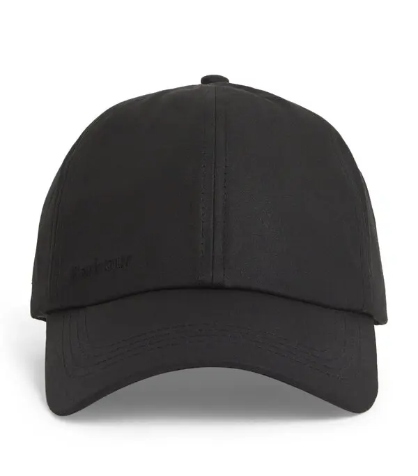Barbour Waxed Cotton Baseball Cap - Black