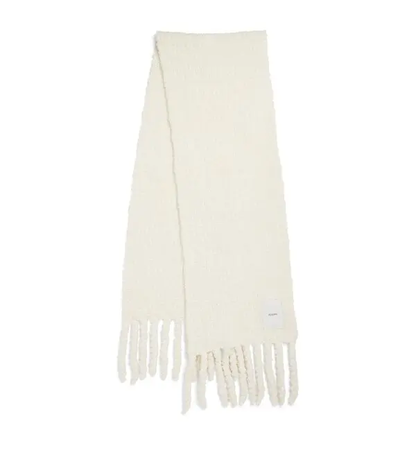 JOSEPH Bouclé Knit Scarf - Ivory