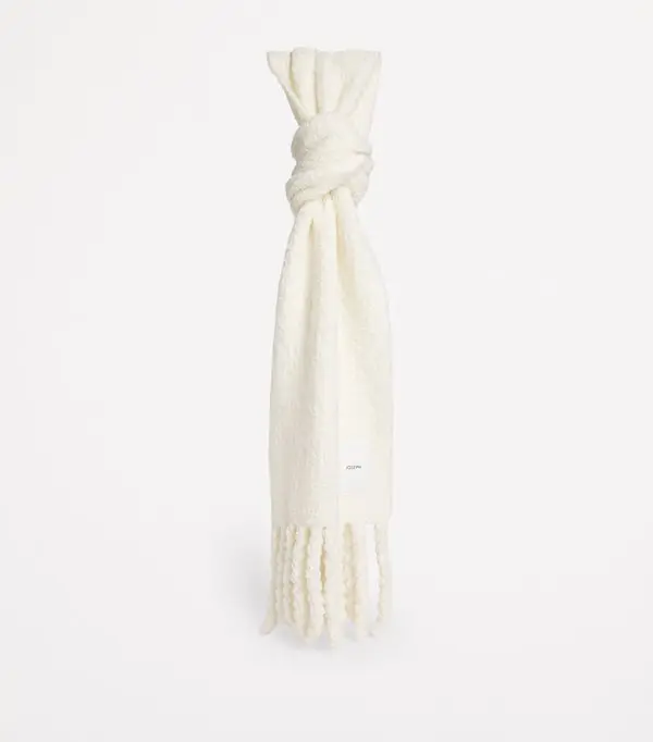 JOSEPH Bouclé Knit Scarf - Ivory