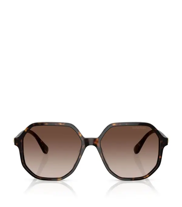 SWAROVSKI Sk6003 Oversized Sunglasses - Brown