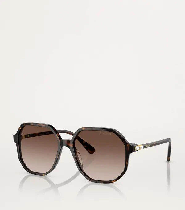 SWAROVSKI Sk6003 Oversized Sunglasses - Brown