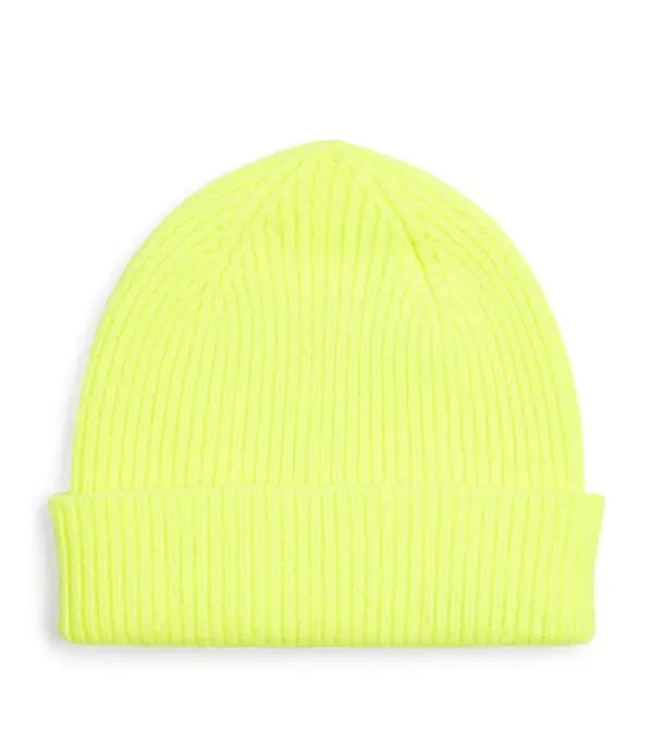 LE BONNET Lambswool-caregora Classic Beanie - Yellow