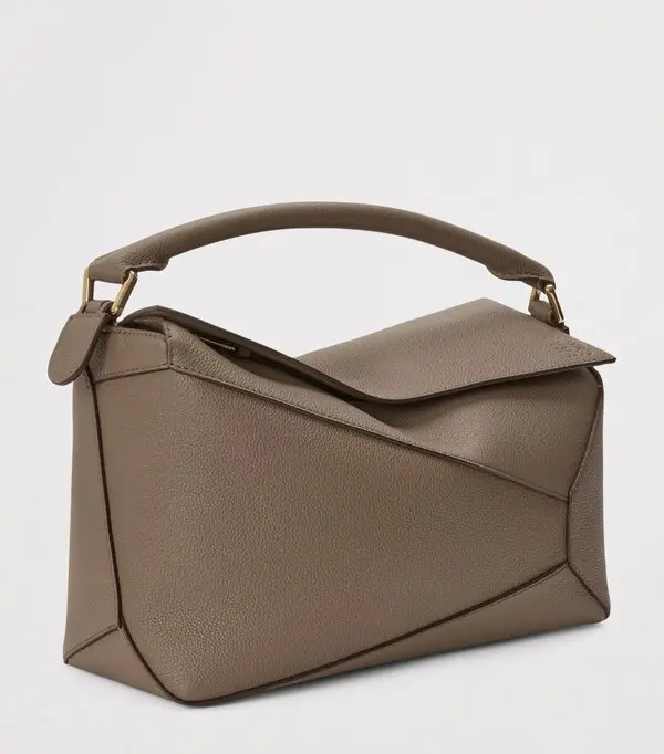 Loewe Medium Puzzle Edge Top-handle Bag - Brown