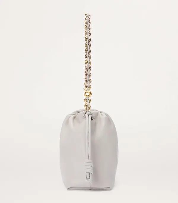 Loewe Medium Leather Flamenco Shoulder Bag - Grey