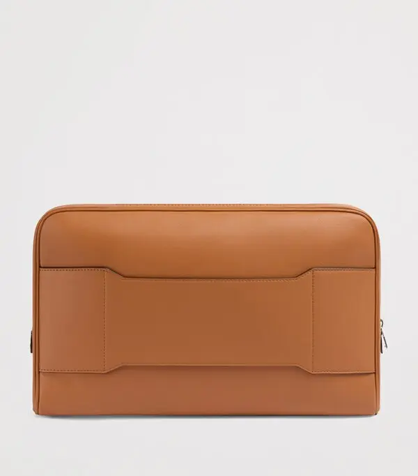 AVITEUR Calfskin Leather Laptop Sleeve With Trolley Sleeve