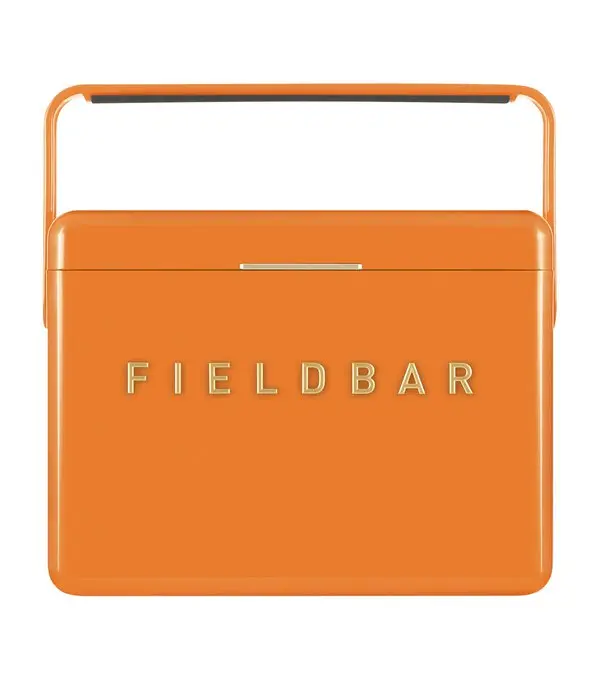 FIELDBAR Mini Bar Cooler Box With Leather Sling - Orange