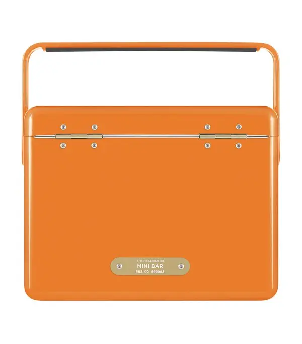 FIELDBAR Mini Bar Cooler Box With Leather Sling - Orange