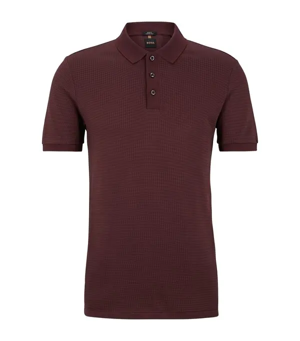 BOSS Cotton-silk Polo Shirt - Red