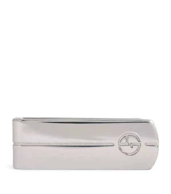 Giorgio Armani Sterling Silver Tie Clip - Grey