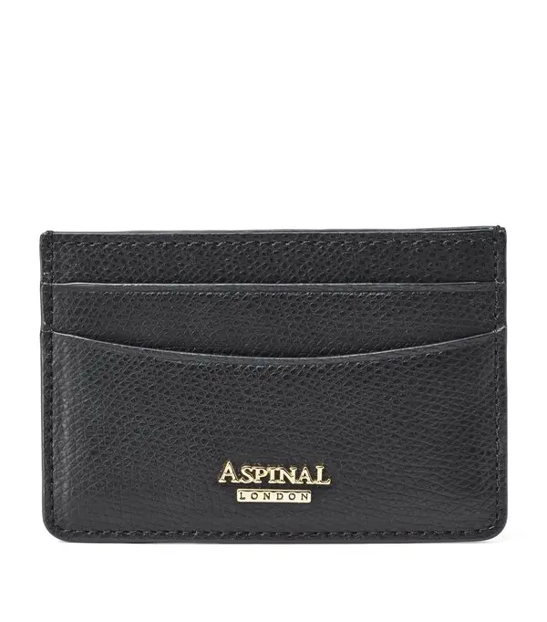 ASPINAL OF LONDON Slim Leather Card Holder - Black