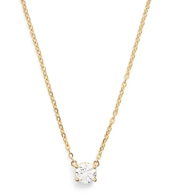 Harrods Diamond Pendant Necklace - Gold
