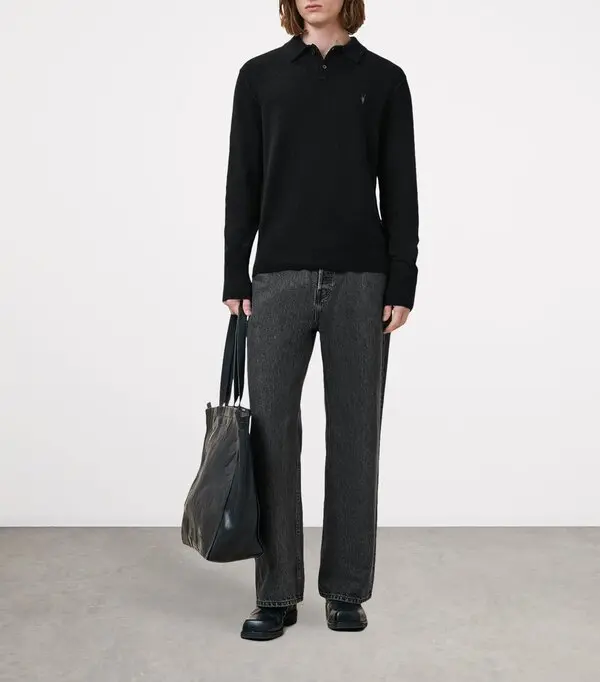 ALLSAINTS Statten Polo Sweater - Black