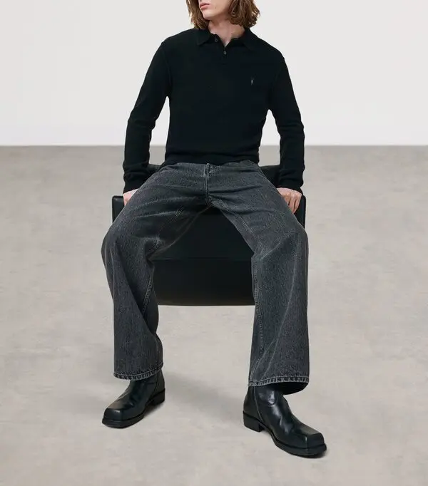 ALLSAINTS Statten Polo Sweater - Black