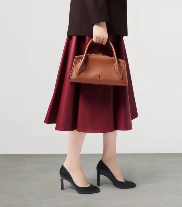 CHRISTIAN LOUBOUTIN Venus Mini Leather Crossbody Bag - Brown