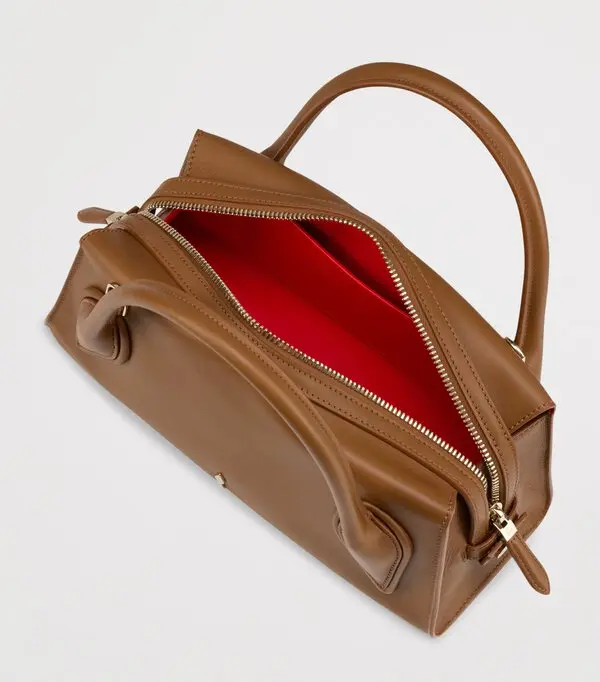 CHRISTIAN LOUBOUTIN Venus Mini Leather Crossbody Bag - Brown