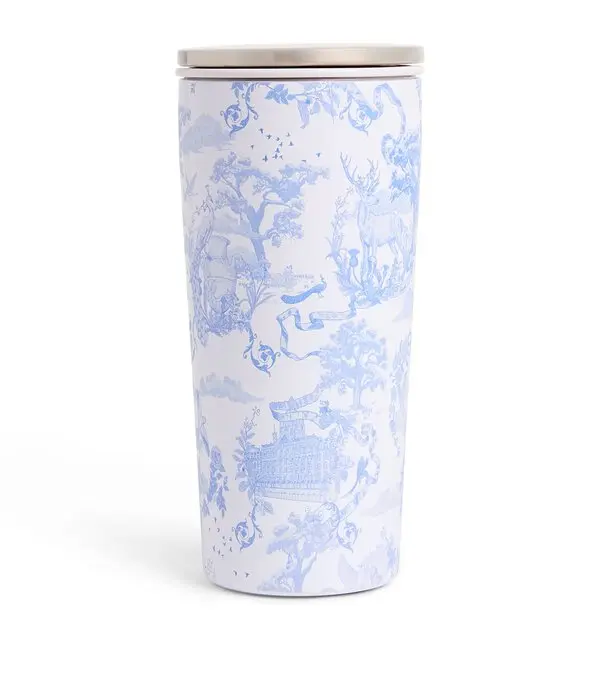 Harrods Printed Travel Cup - Blue