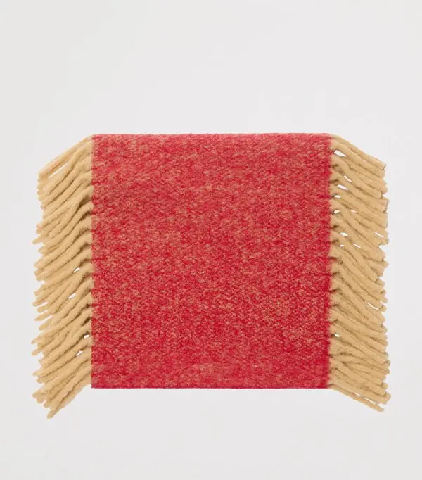 Burberry Alpaca Wool-blend Happy Scarf - Red