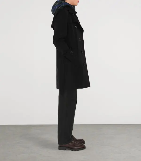 Burberry Kensington Heritage Mid-length Trench Coat - Black