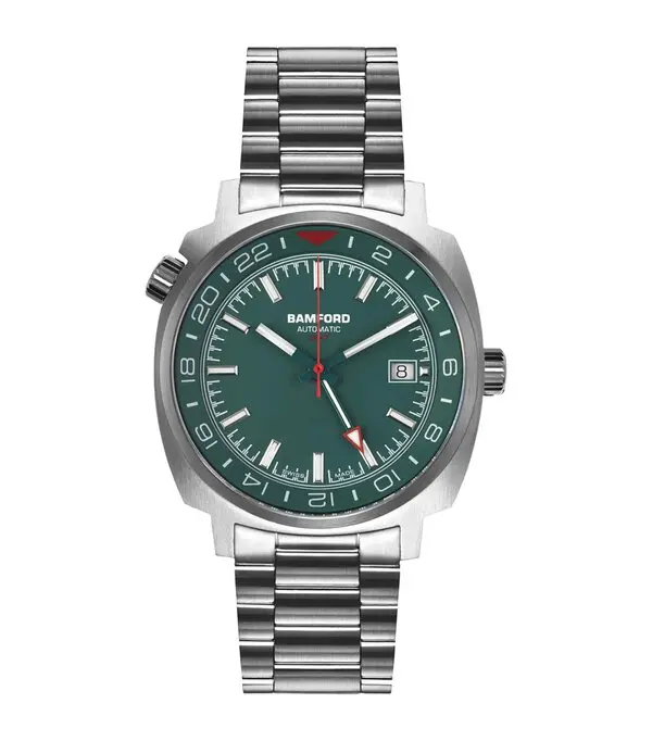 BAMFORD LONDON Gmt Stainless Steel Watch - Green