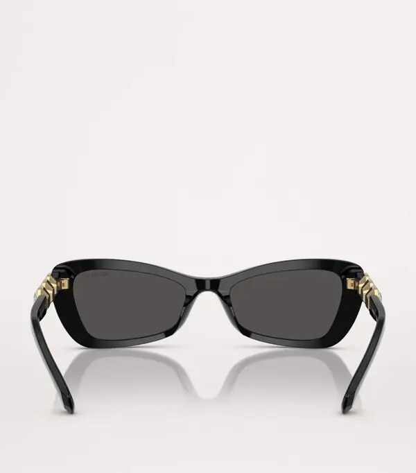 SWAROVSKI Acetate Sk6033 Sunglasses - Black