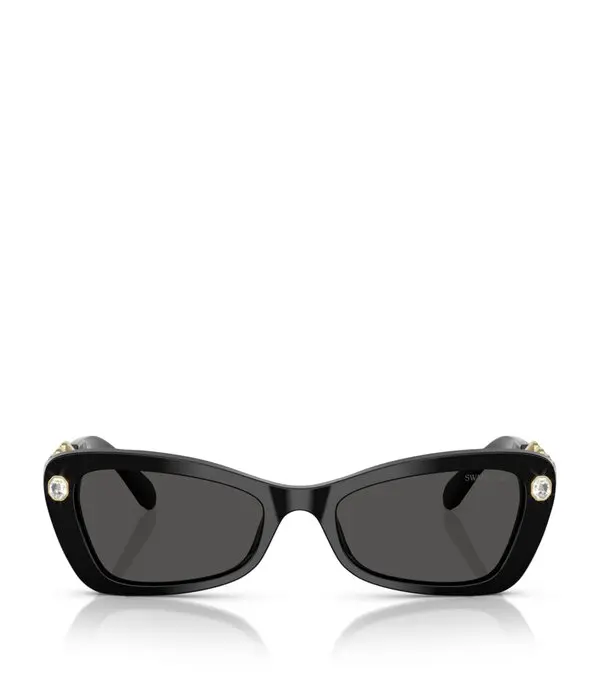 SWAROVSKI Acetate Sk6033 Sunglasses - Black