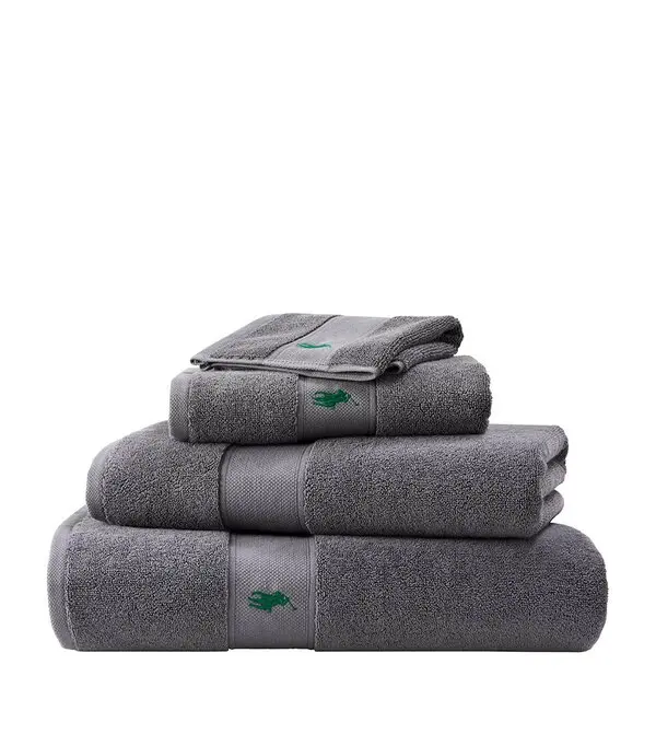 Ralph Lauren Polo Player Guest Towel - Grey