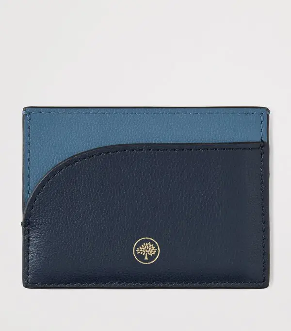 Mulberry Leather Compact Card Holder - Blue