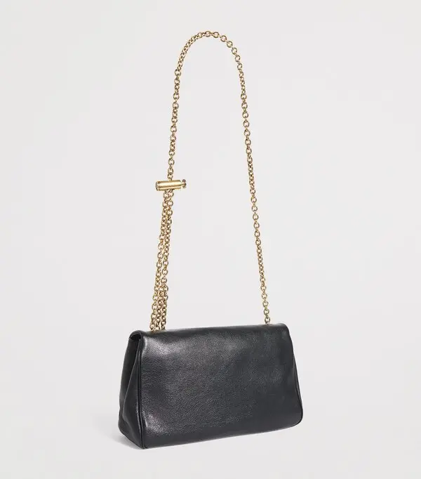 Chloé Medium Leather Heritage Shoulder Bag - Black