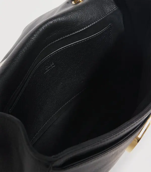 Chloé Medium Leather Heritage Shoulder Bag - Black