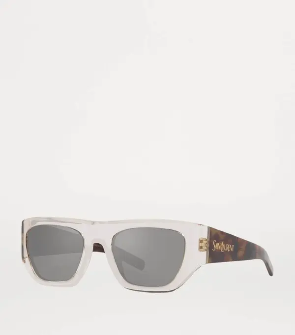 Saint Laurent Sl 740 Pillowed Square Sunglasses - Brown