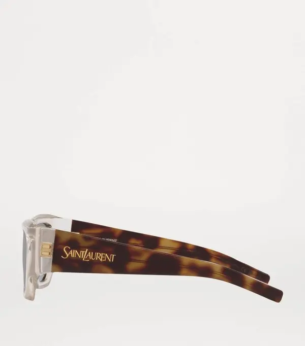 Saint Laurent Sl 740 Pillowed Square Sunglasses - Brown