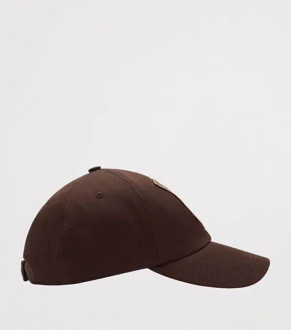 Burberry Cotton Gabardine Thistle Shield Baseball Cap - Brown