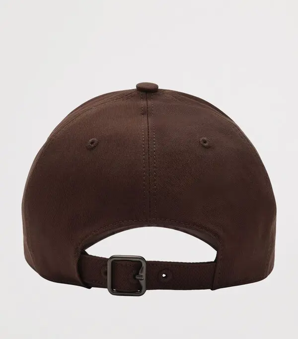 Burberry Cotton Gabardine Thistle Shield Baseball Cap - Brown
