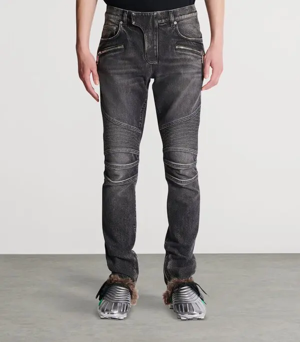 Balmain Slim Biker Jeans
