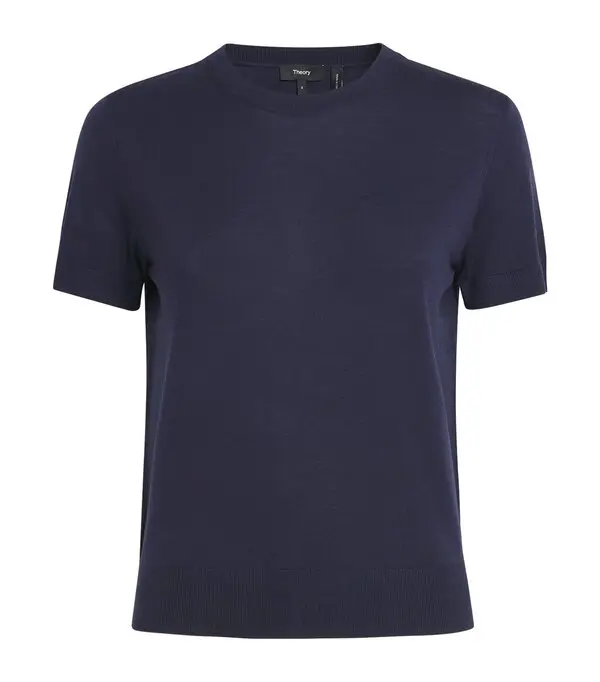 Theory Regal Wool T-shirt - Navy