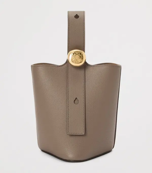 Loewe Mini Leather Pebble Bucket Bag