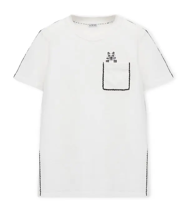 Loewe X Louis Wain Stretch-cotton T-shirt - White